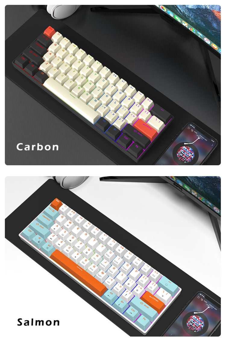 Buy Wholesale China Yx61 Wired 60% Mechanical Keyboard Ansi Layout For ...