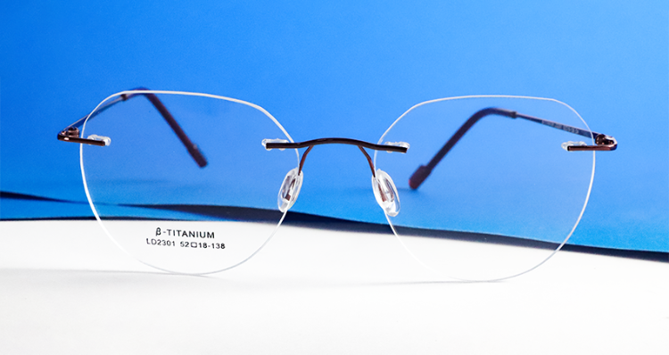 Buy Wholesale China Fashion Rimless Frames Glasses Light Blocking Computer Glasses Rimless