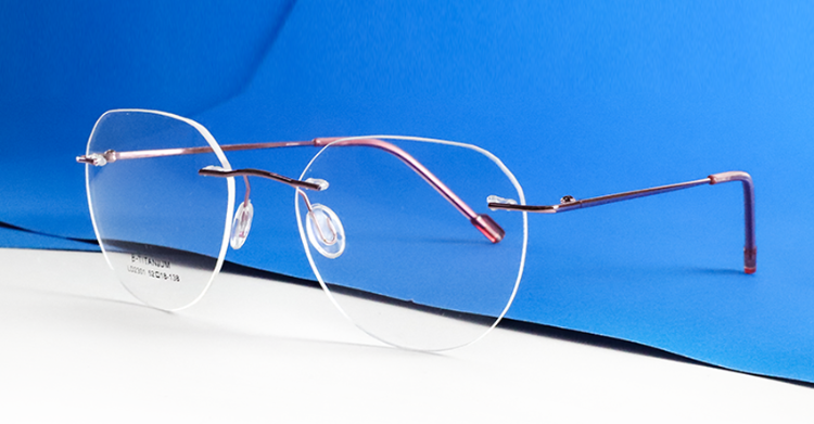 Buy Wholesale China Fashion Rimless Frames Glasses Light Blocking Computer Glasses Rimless