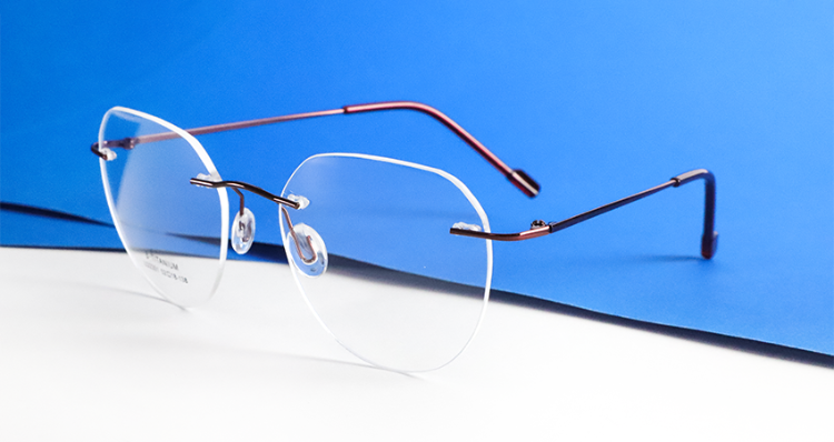 Buy Wholesale China Fashion Rimless Frames Glasses Light Blocking Computer Glasses Rimless