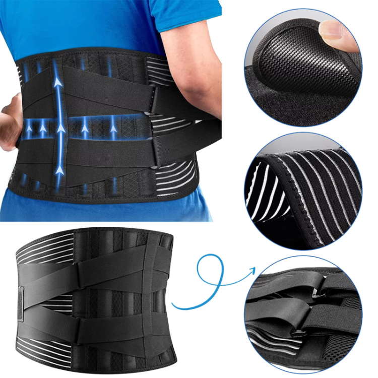 Custom 6 Stays Breathable Lumbar Support Belt Anti-skid For Sciatica ...