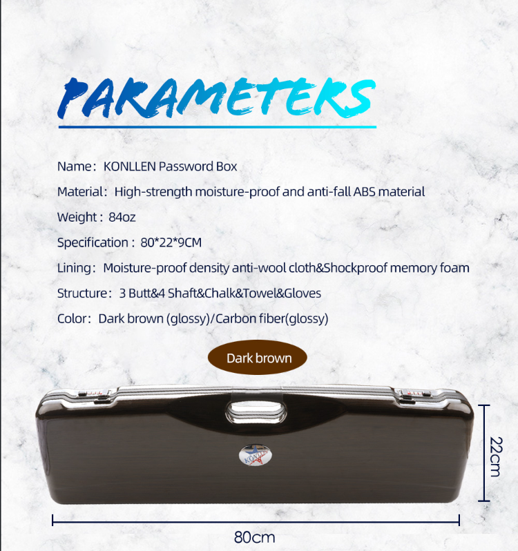 Buy Wholesale China Konllen Cue Cse Billiards 7 Holes 3*4 3 Butt 4 ...