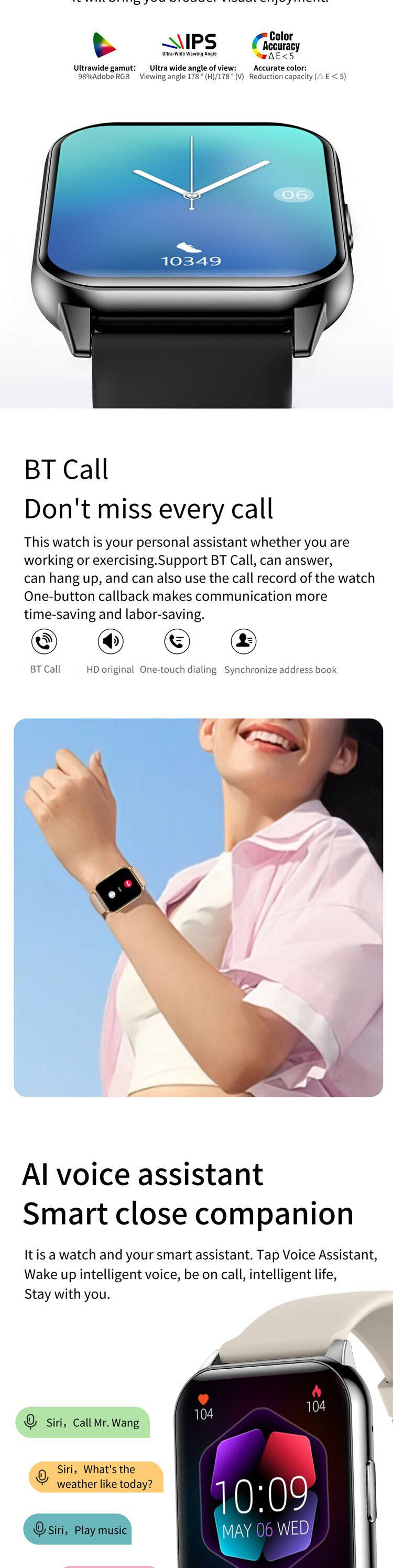 Buy Wholesale China Factory Bt Dial Answer Call Fitcloud Pro L55 Smart ...