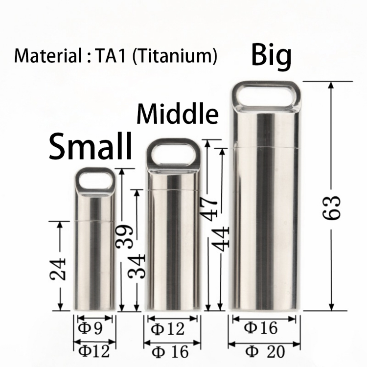 Buy Wholesale China Custom Pill Key Chain Titanium Portable Waterproof ...