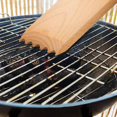 Promotional Wooden Barbecue Cleaner Grill Scraper Bristle Free Bbq ...
