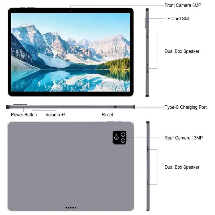 Compre Preto Tablet Android 10,1 Polegadas Tablet Wifi 2ram 64gb Rom ...