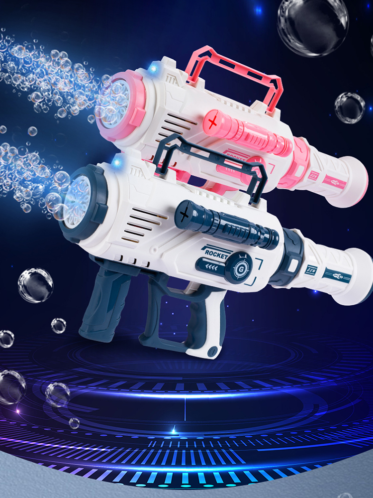 New 12 Holes Rocket Boom Bazooka Gatling Bubble Gun Bubble Maker ...