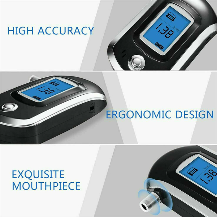 Digital Electronic Alcohol Meter Alcohol Tester With With Mouthpiece ...