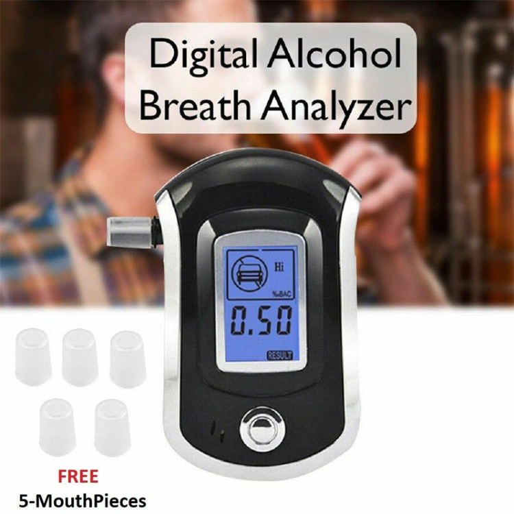 Digital Electronic Alcohol Meter Alcohol Tester With With Mouthpiece ...