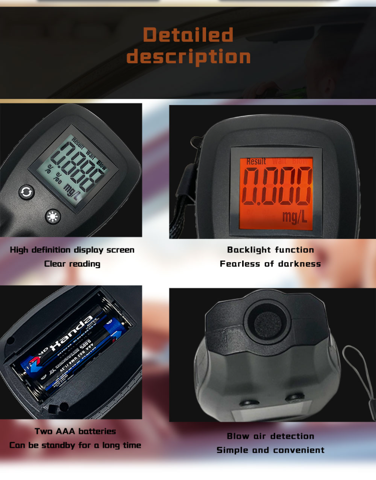 Mini Professional Alcohol Checker Breathalyzer Alcohol Tester $7 ...