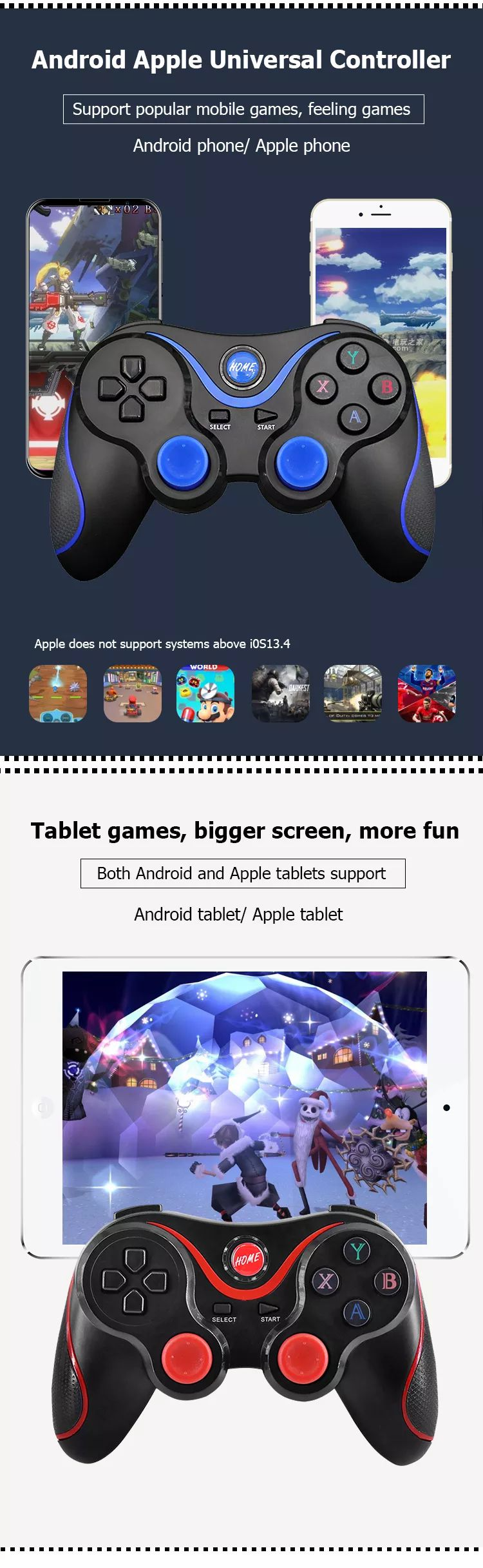 Buy Wholesale China Wireless Gamepad For Android/ios Game Controller ...