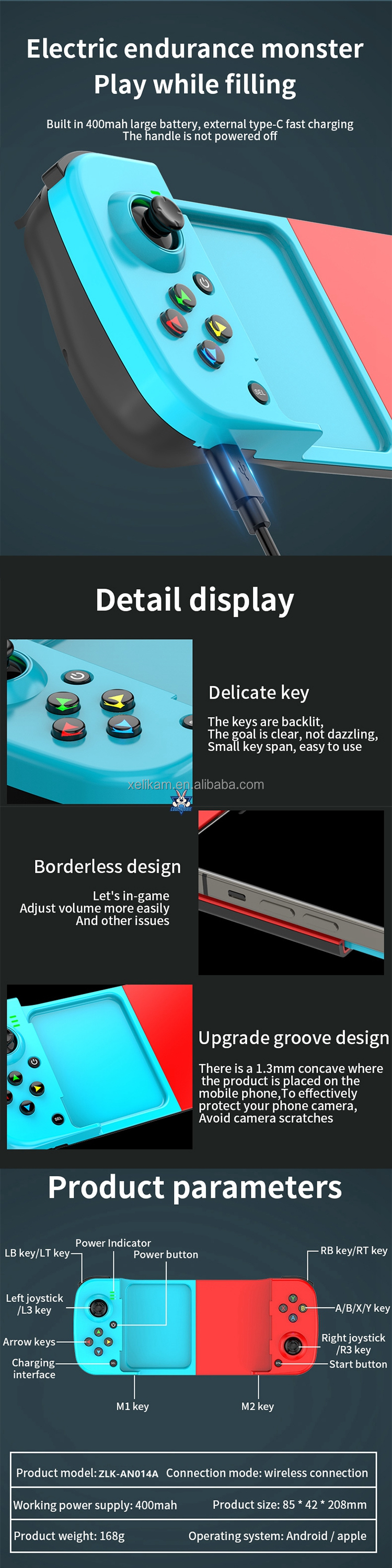 Coolrabbie 2023 For Pubg Wireless Phone Gaming Joypad Gamepad Supports Mobile Key Mapping For ...