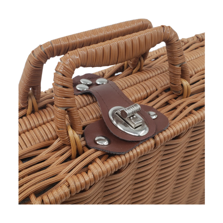 Buy Wholesale China Rattan Plastic Woven Food Picnic Basket With Lining ...