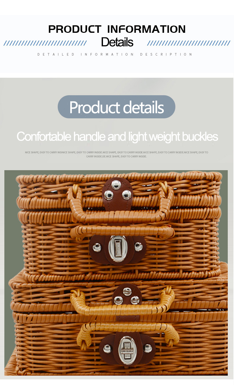 Buy Wholesale China Rattan Plastic Woven Food Picnic Basket With Lining ...