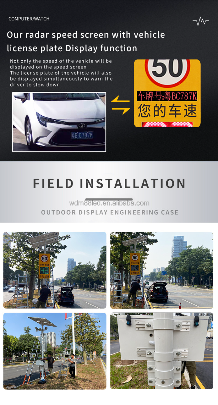 Vehicle Speed Screen Outdoor Vehicle Speed Feedback With Background ...