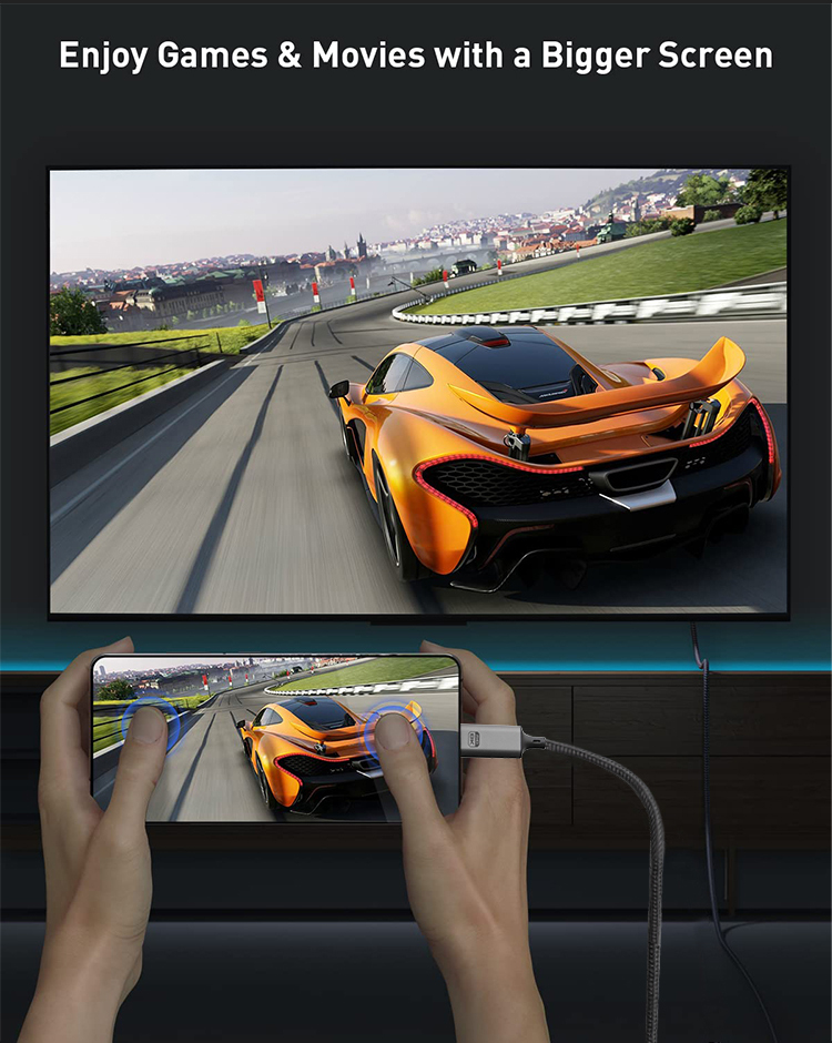 Aluminum Housing Nylon Braided Hdmi Usbc Cable Type C To Hdmi Uhd 8k ...