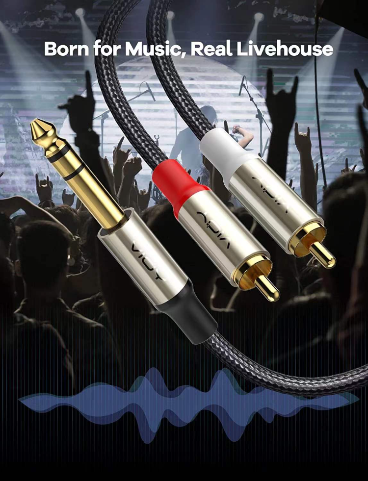 Bulk Buy China Wholesale 6.35mm Quarter Inch Male Trs Jack To 2 Rca ...