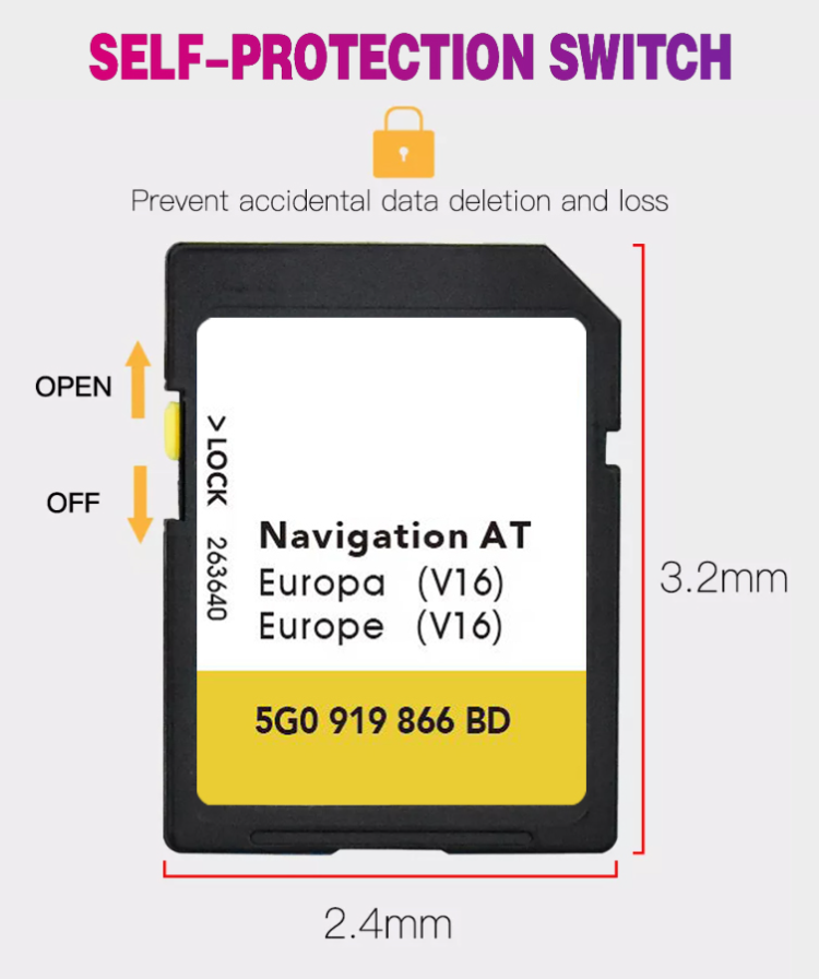 Vw Cc Polo Passat Gps Tracking Map Card Volkswagen At Europa 1 ...