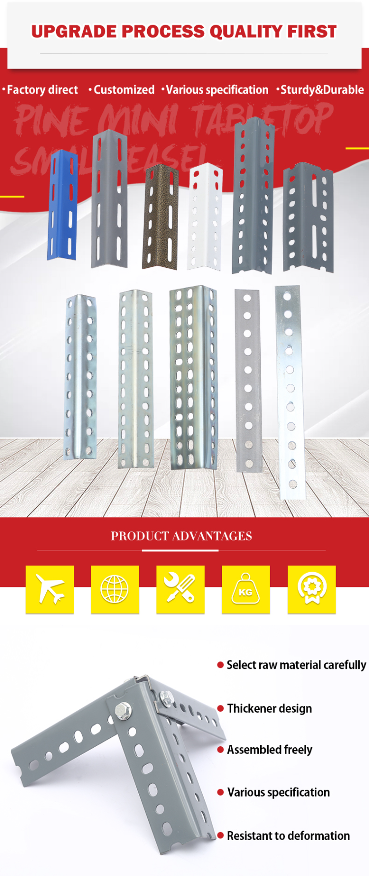 Angle Hardware 3m Low Price Perforated Punched Powder Coated Equal Size ...