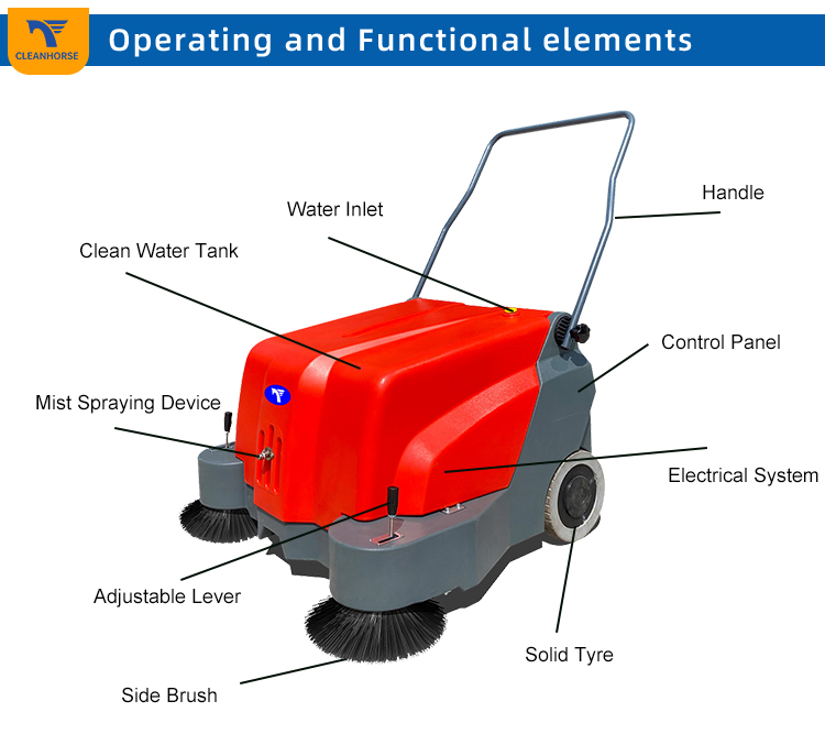 Buy Wholesale China Cleanhorse X1 Electric Hand Push Mobile Road Street ...