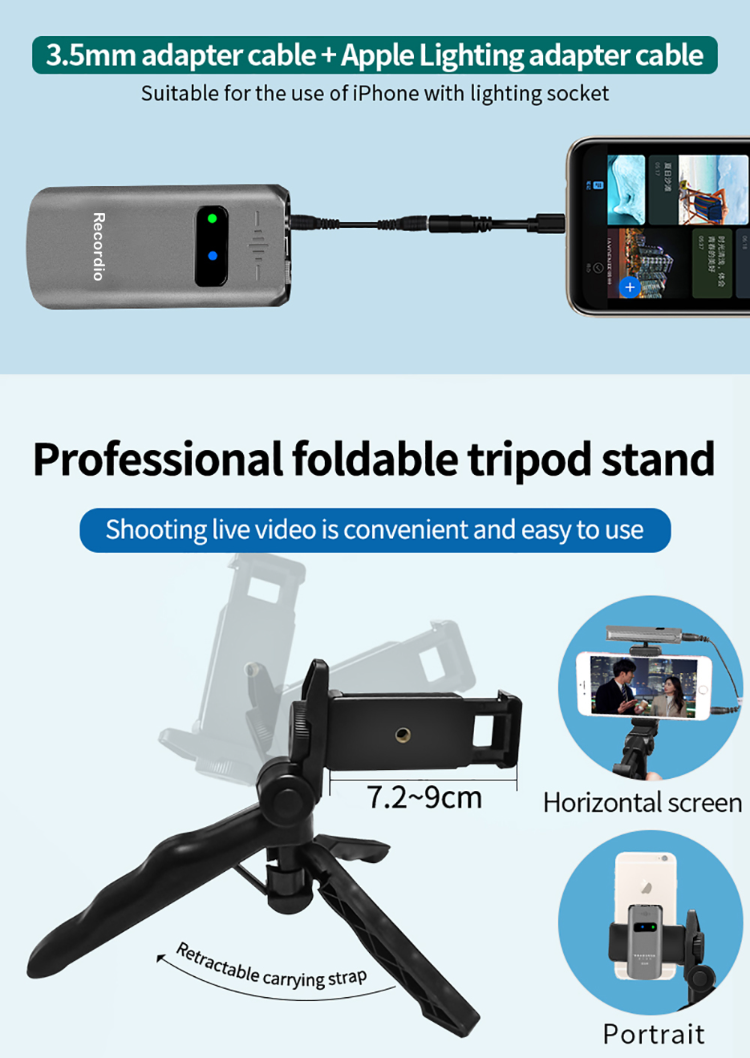 Gaw-813 Video Interview Microphone Lavalier Wireless Microphone Mobile ...