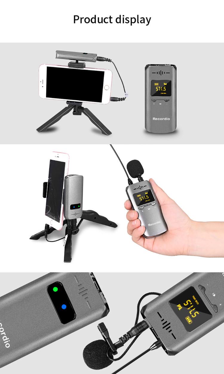 Gaw-813 Video Interview Microphone Lavalier Wireless Microphone Mobile ...