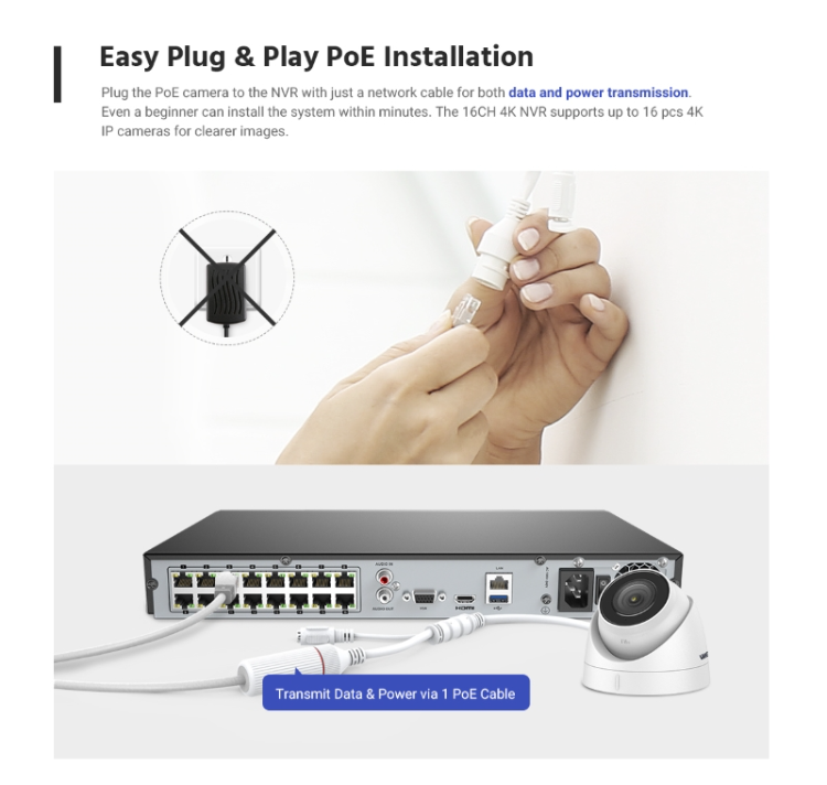 Buy Wholesale China Annke 16ch 5mp Poe Nvr Security Camera System 8pcs ...