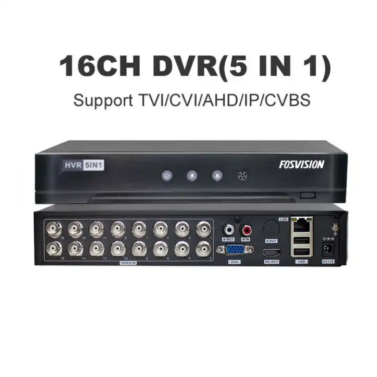 Buy Wholesale China Fosvision High Quantity Ahd Tvi Cvi Ip Cvbs 5 In 1 265 5mp Cctv Dvr 16 ...