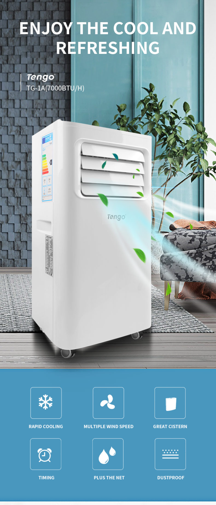 Buy Wholesale China Tengo Tg-1a Mini Air Conditioner Portable Standing ...