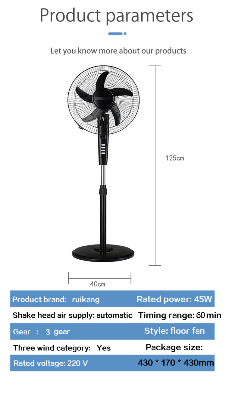 Air Cooler 16 Inch Hot Selling Stand Fans Pedestal Fan With Remote ...
