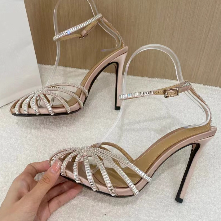 Buy Wholesale China Transparent High Heel Sandals Flash Drill ...