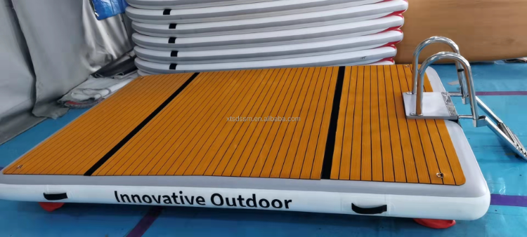 Buy Wholesale China Drop Stitch Pvc Teak Inflatable Swim Platform ...