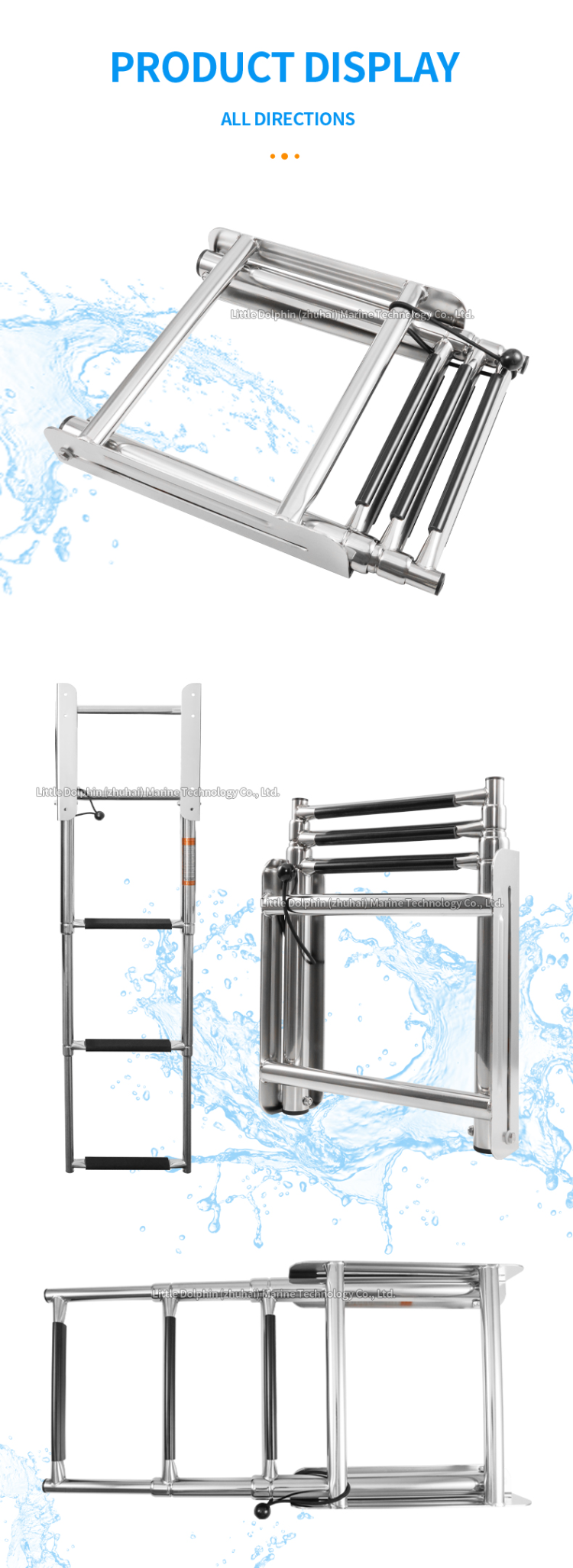 Buy Wholesale China Marine Hardware 3 Steps Swim Pontoon Boat Boarding ...