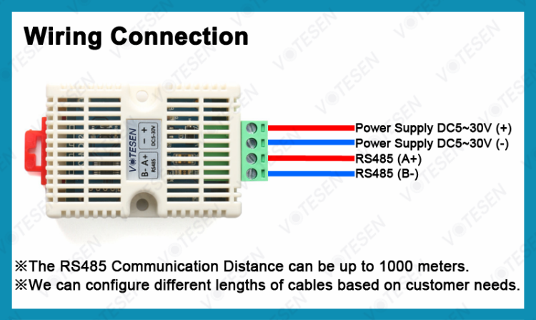 Buy Wholesale China Rs485 Modbus Temperature Humidity Transmitter With ...