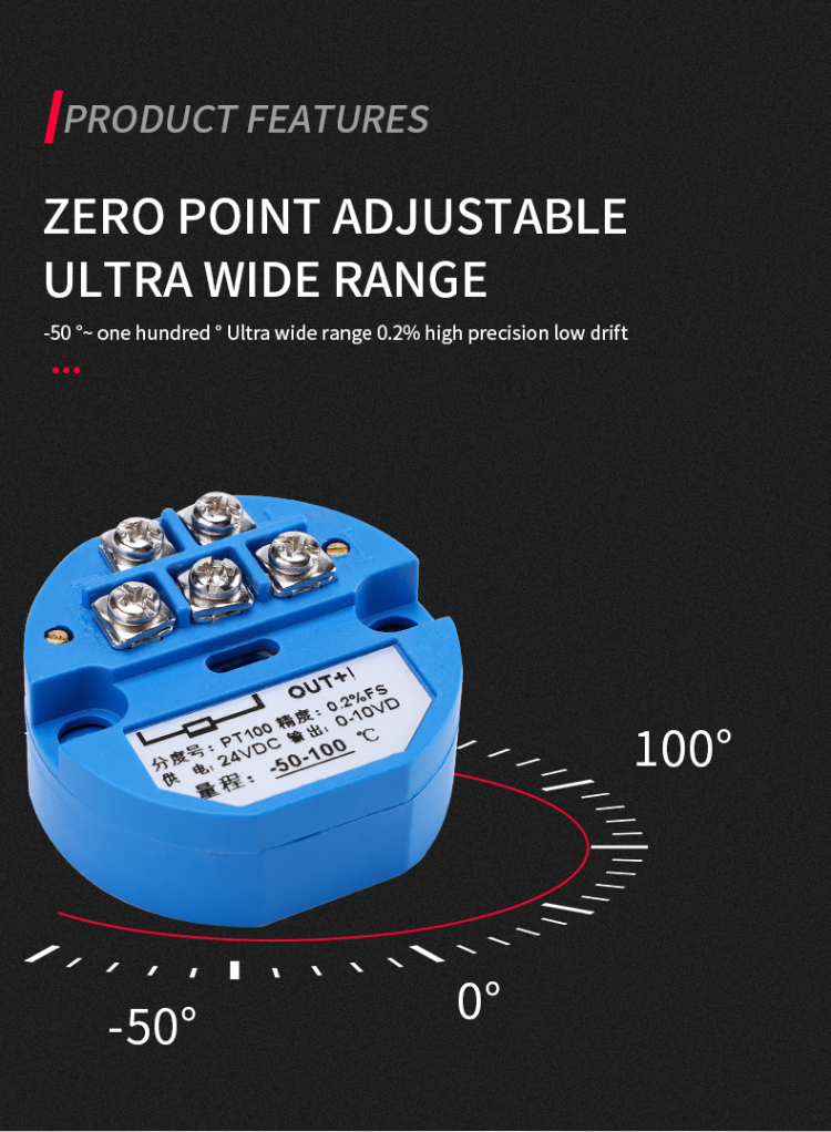 Buy Wholesale China Sbwz Temperature Transmitter Pt100 Temperature ...