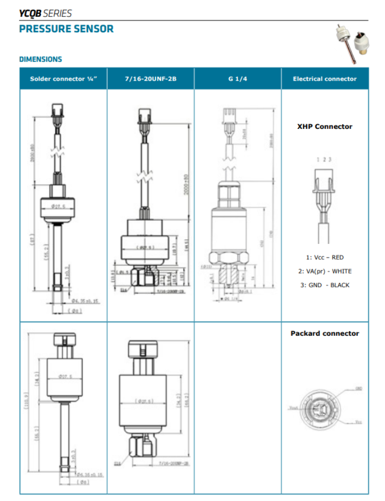 Sanhua Max.10ma Ycqb-pressure Monitoring Sensors Pressure Transmitter ...