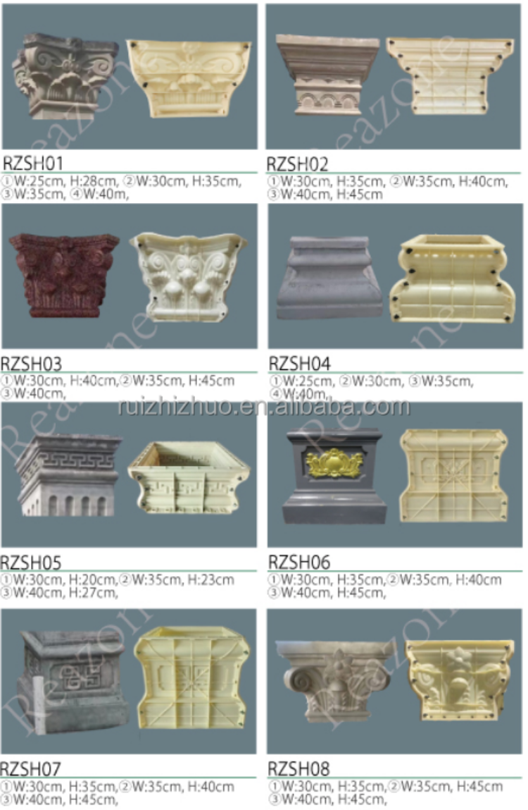 Buy Wholesale China Abs Square Shape Base Plastic Concrete Making ...