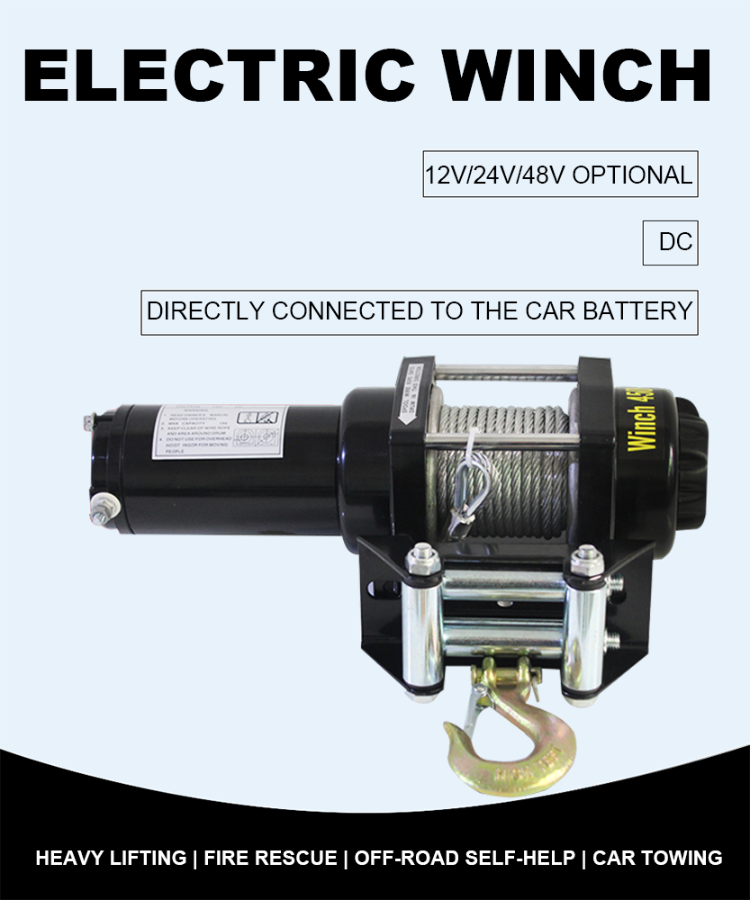 Buy Standard Quality China Wholesale 12 Volt Mining Small Wire Rope Manual Hand Offroad Electric ...