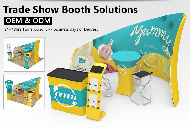 Portable 10x10 Exhibition Booth With Tv Stand Trade Show Booth Display ...