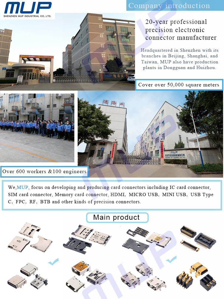 Buy Wholesale China Mup 8 Pin Sim Card Connector Smt Pcb Mount Left Cd ...