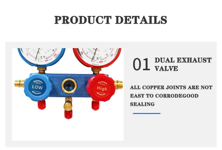 Hvac R12 R22 R502 Accuracy Digital Display Pressure Gauge Manifold ...