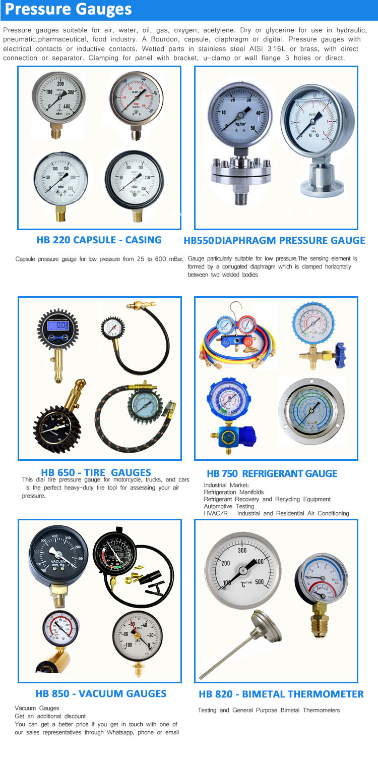 Buy Wholesale China Huben Straight Manovacuometer With Scale -1 +1kgf ...