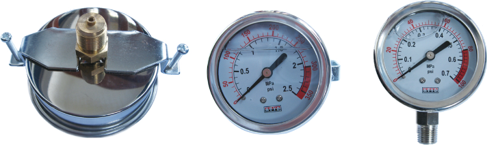 Stainless Steel 304 Roll Ring Manometer Liquid Filled Pressure Gauge ...
