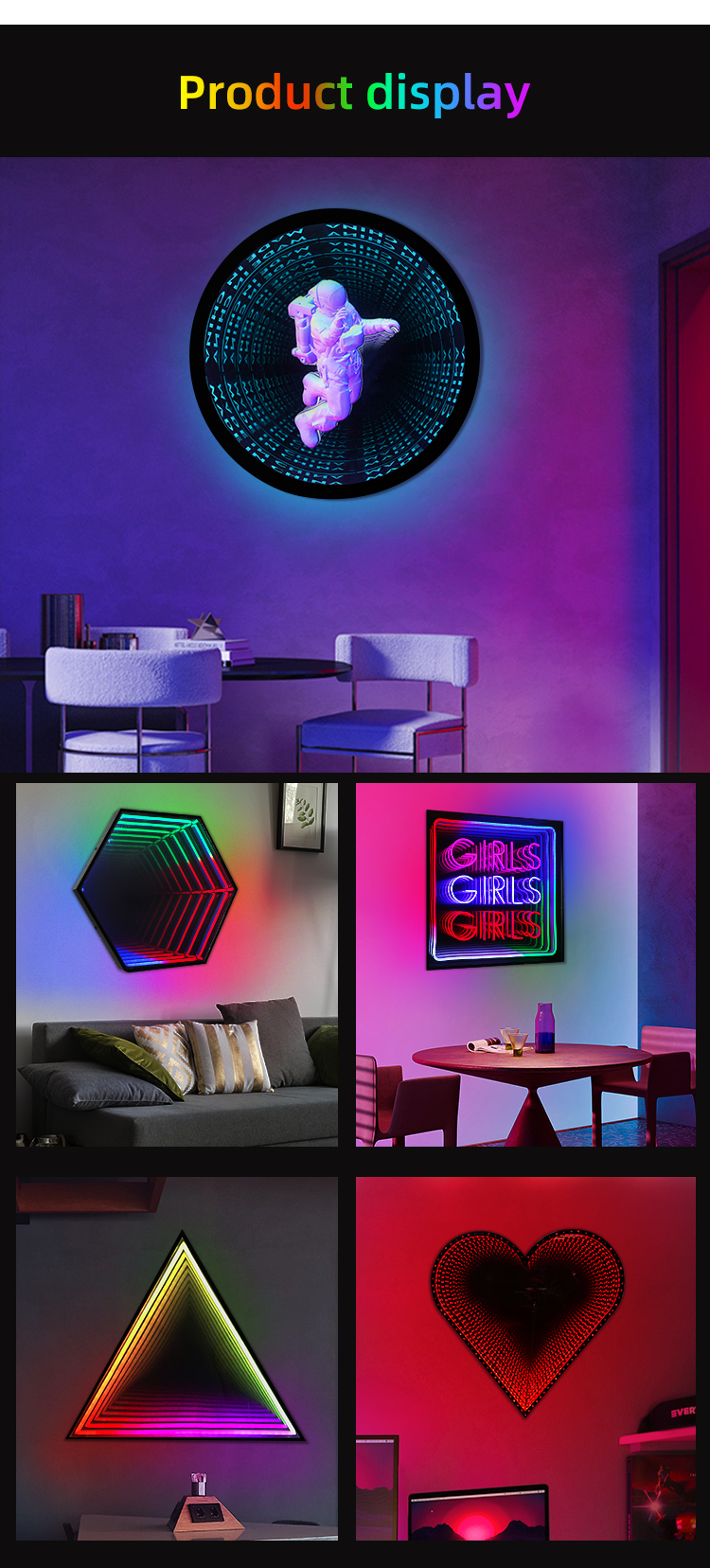 Buy China Wholesale Custom Infinity Mirror Living Room Bathroom ...
