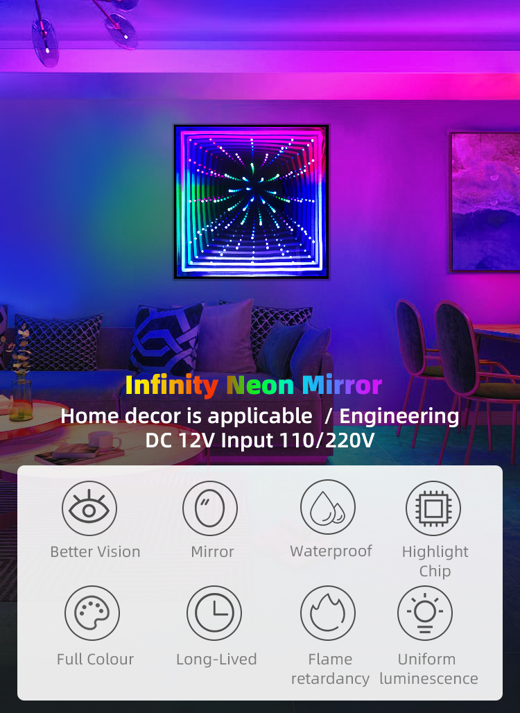 Buy China Wholesale Custom Infinity Mirror Living Room Bathroom ...