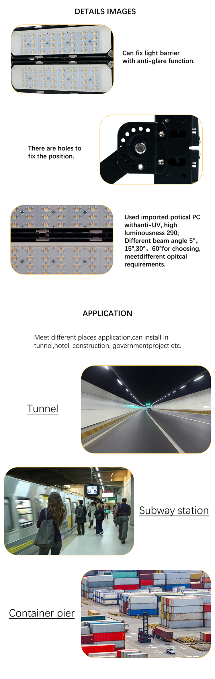 Buy Wholesale China 600w Smd Led Module Tunnel Light Aluminum Shell ...