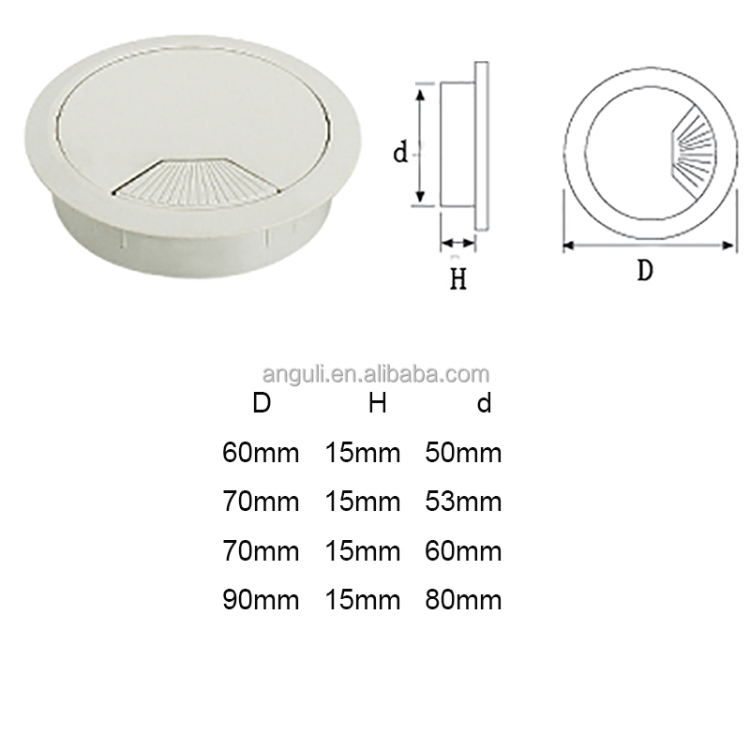 Buy Wholesale China Plastic Round Furniture Computer Office Desk Hole ...