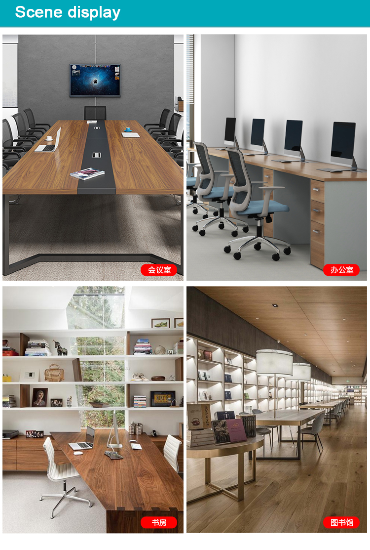 Buy Wholesale China Aluminum Conference Room Desk Double-opened Wire ...