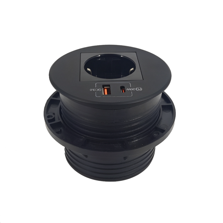 Buy Wholesale China New Hidden Built In Desk Smart Desk Round Grommet Socket Outlet With Pd 20w ...