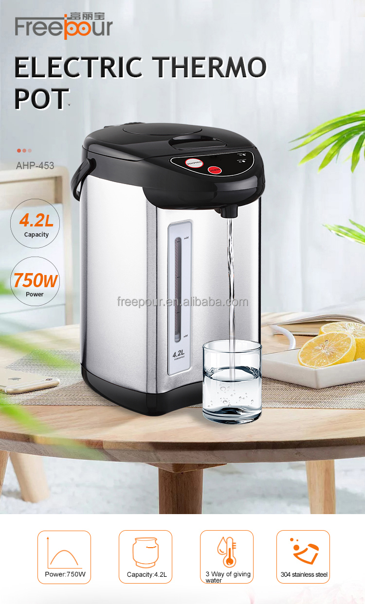 High Quality Home Appliance Electric Thermo Air Pot Capacity 4l 5l 750w Kettle, Electric Air Pot ...